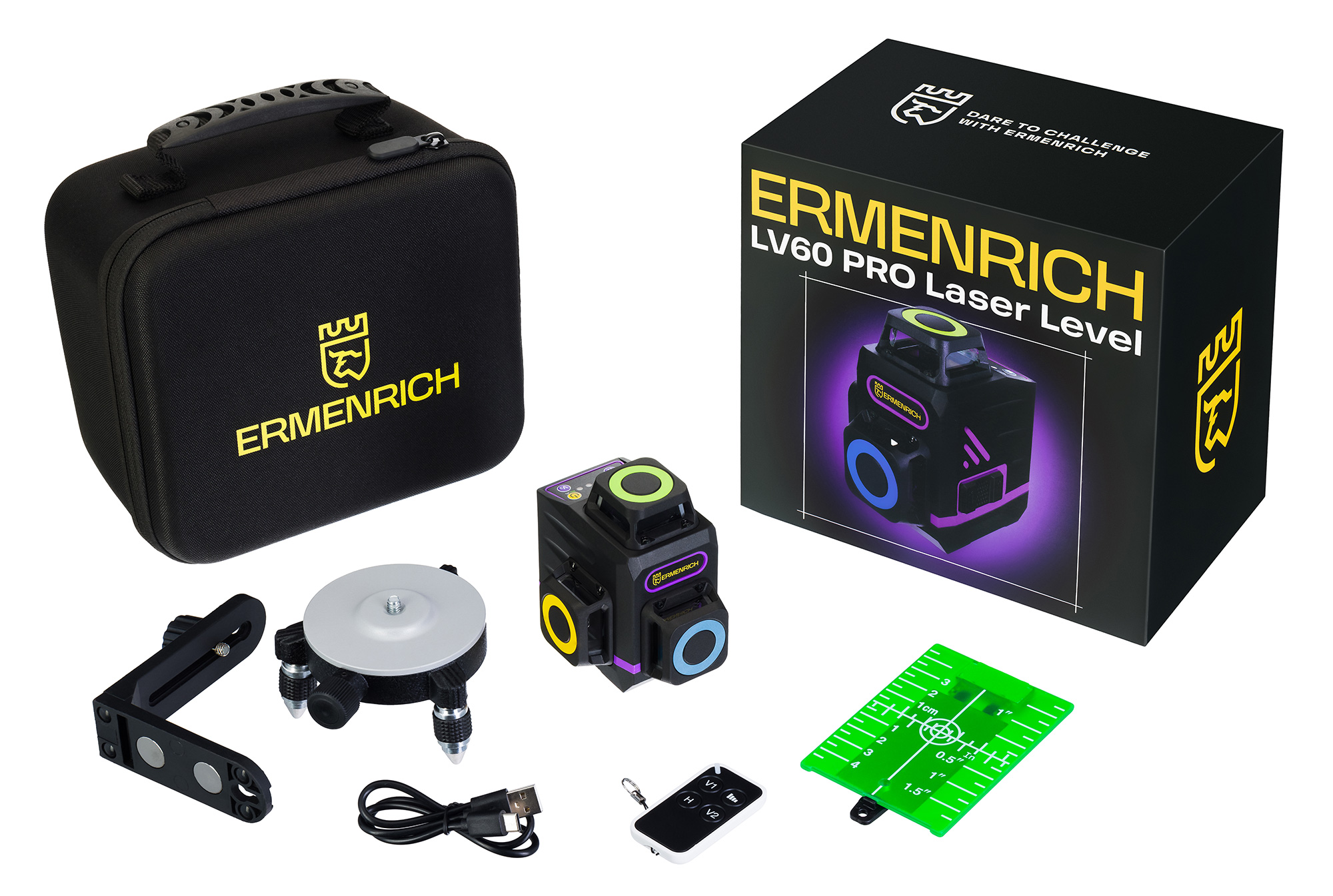 Лазерный уровень Ermenrich PRO LV60 купить в Минске. Измерительные инструменты, продажа, цены ...